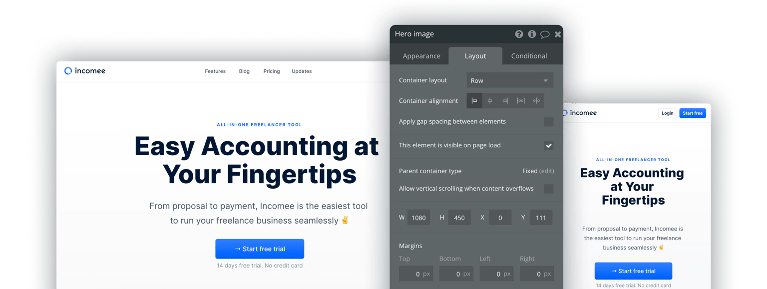 Responsive design | Bubble